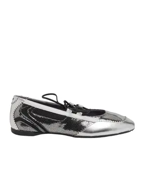 DIESEL® D-mile Lace-up Ballerinas - Silver/black