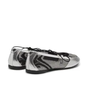 DIESEL® D-mile Lace-up Ballerinas - Silver/black