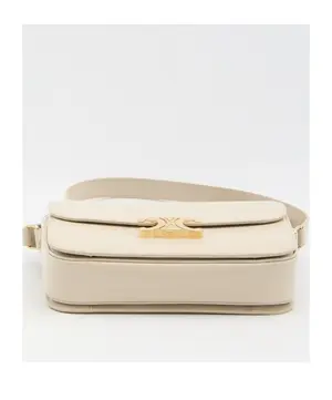 Celine Classique Triomphe Bag In Shiny Calfskin - Light Beige