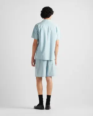 Prada Short-sleeved Button-up Shirt - Sky Blue