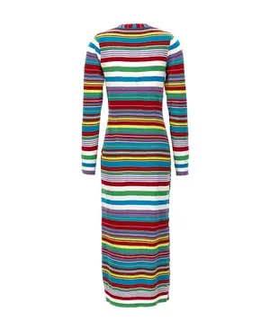 Moschino Striped Knit Long Cardigan