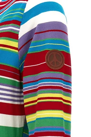 Moschino Striped Knit Long Cardigan