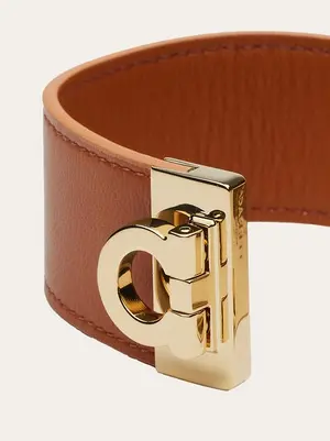 FERRAGAMO Gancini Buckle Cuff Bracelet - Cognac