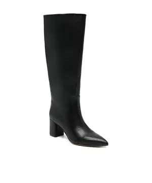 TWINSET High Leather Boots With Square Heel