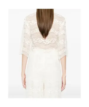 TWINSET Lace Detail Cover-up - White
