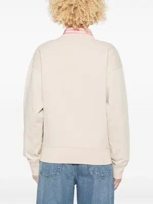 Pinko Logo Printed Crewneck Sweatshirt - Beige