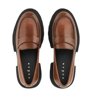 Hogan 50mm Penny-strap Leather Loafers