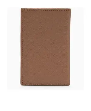 Prada Triangle Logo Bifold Wallet - Brown