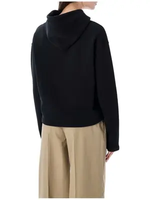AMI Paris De Coeur Drawstring Hoodie - Black
