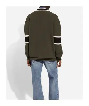 Dolce & Gabbana Dg Logo Patch Rib-knitted Cardigan