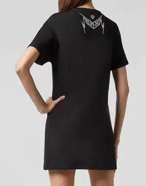 Philipp Plein Skull Graphic T-shirt Dress