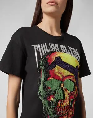 Philipp Plein Skull Graphic T-shirt Dress