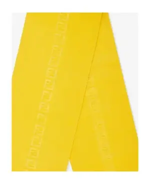 Fendi Logo Embossed Fringed Scarf
