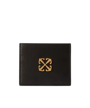 Off-White Jitney Leather Card Holder - Black