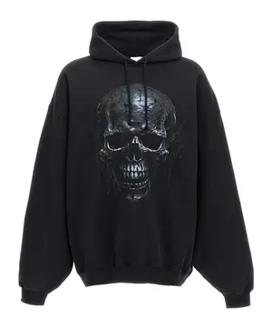 Vetements Oversized Skull Printed Hoodie
