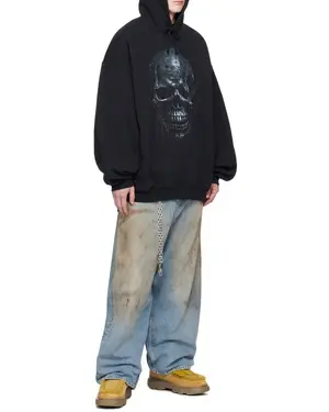 Vetements Oversized Skull Printed Hoodie