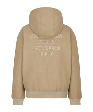 Dior Embroidered Logo Zip-up Hoodie