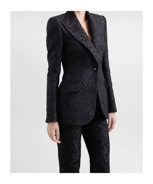 Dolce & Gabbana Floral Jacquard Single-breasted Blazer