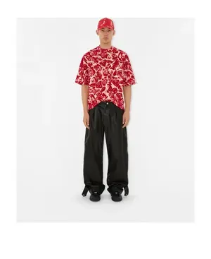 Burberry Rose Print Cotton Baseball Cap