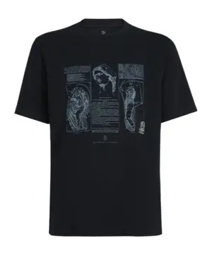 Brunello Cucinelli Graphic Print Crewneck T-shirt - Black