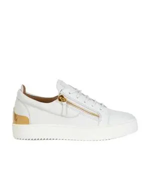 GIUSEPPE ZANOTTI Leather Logo Detail Lace-up Sneakers