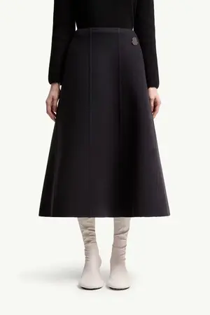 Moncler Jil Sander Flared Midi Skirt - Navy Blue