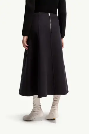 Moncler Jil Sander Flared Midi Skirt - Navy Blue