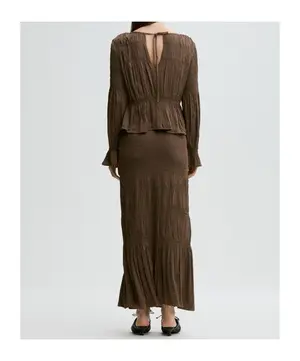 BY MALENE BIRGER Gathered Ruffle Top With Tie Closure