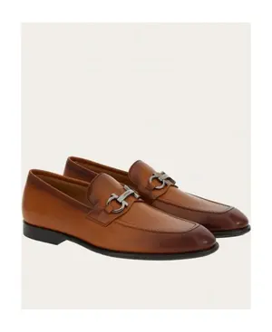 FERRAGAMO Penny Slip-on Loafers - Brown