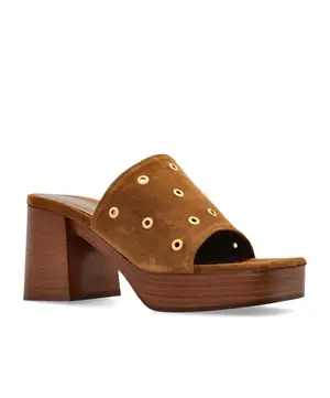 GIANVITO ROSSI Studded Platform Mules