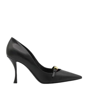 Dolce & Gabbana 90mm Leather Pointed-toe Pumps With Dg Logo
