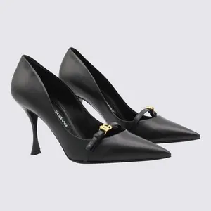 Dolce & Gabbana 90mm Leather Pointed-toe Pumps With Dg Logo