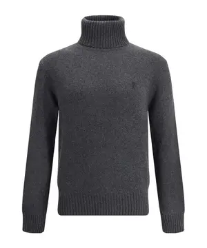 Ami Ribbed Turtleneck Sweater