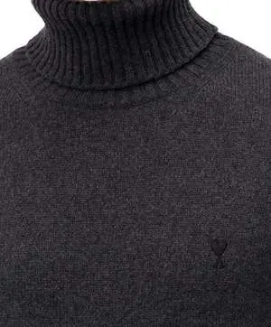 AMI Paris Ribbed Turtleneck Sweater
