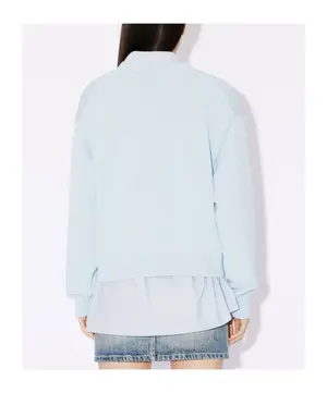 Kenzo Boke Flower Intarsia Knit Jumper - Light Blue