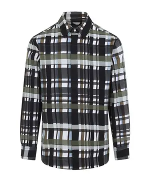 Bottega Veneta Checked Shirt - Black