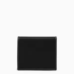 Prada Logo Plaque Bi-fold Wallet - Black
