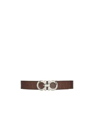 FERRAGAMO Gancini Buckle Belt - Black