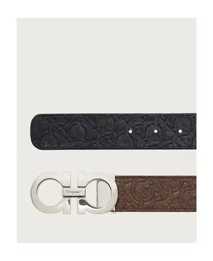 FERRAGAMO Gancini Buckle Belt - Black