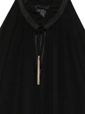 Liu Jo Long Sleeve Tasseled High Neck Blouse