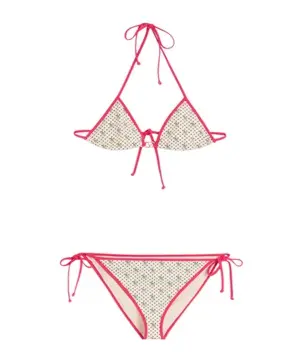 Valentino Garavani Vlogo Signature Gelatini Printed Bikini Set - Birch/multicolor