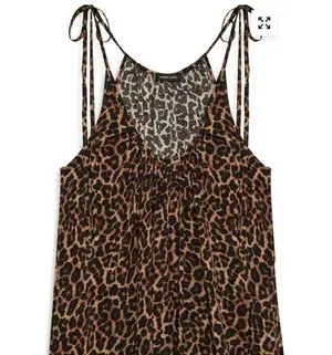 ANINE BING Flora Animal-print Gathered Midi Dress