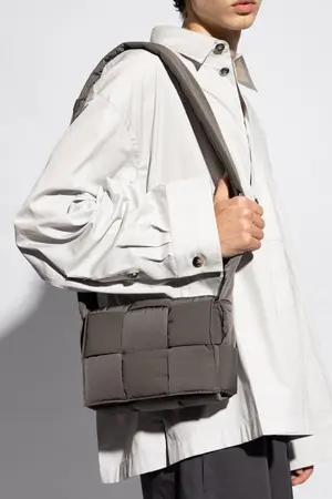 Bottega Veneta Small Padded Tech Cassette Shoulder Bag - Light Graphite