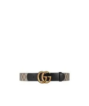 Gucci Gg Marmont Buckle Belt - Black