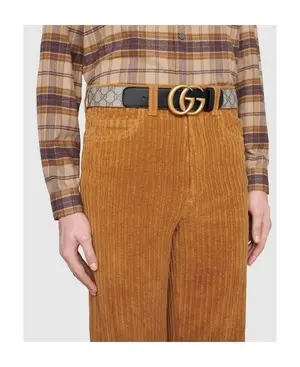 Gucci Gg Marmont Buckle Belt - Black