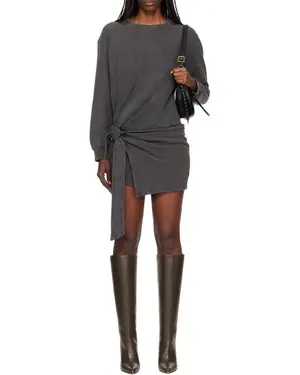 Isabel Marant Étoile Zae Fleece Mini Dress - Black