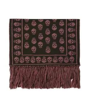 Alexander McQueen Skull Printed Tassel Scarf