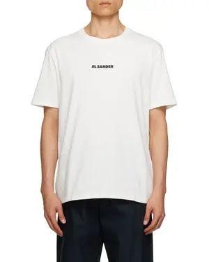 JIL SANDER Logo Print Crewneck T-shirt - White