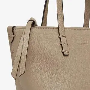 Fendi Mini Roll Logo Debossed Tote Bag - Dove-grey
