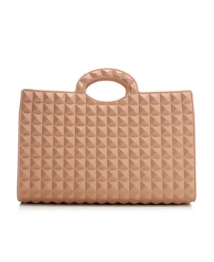 Valentino Garavani Le Troisième Studded Tote Bag - Nude